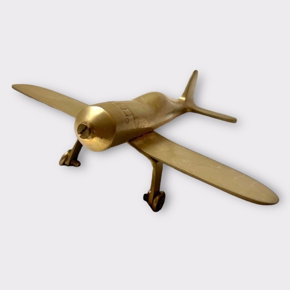 Vintage | Accents | Vintage Wwii Solid Brass Spitfire Airplane Model ...